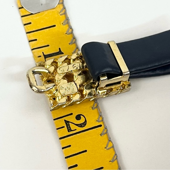 Mimi Di N | Accessories | Vintage Mimi Di N 975 Navy Blue Gold Metal ...